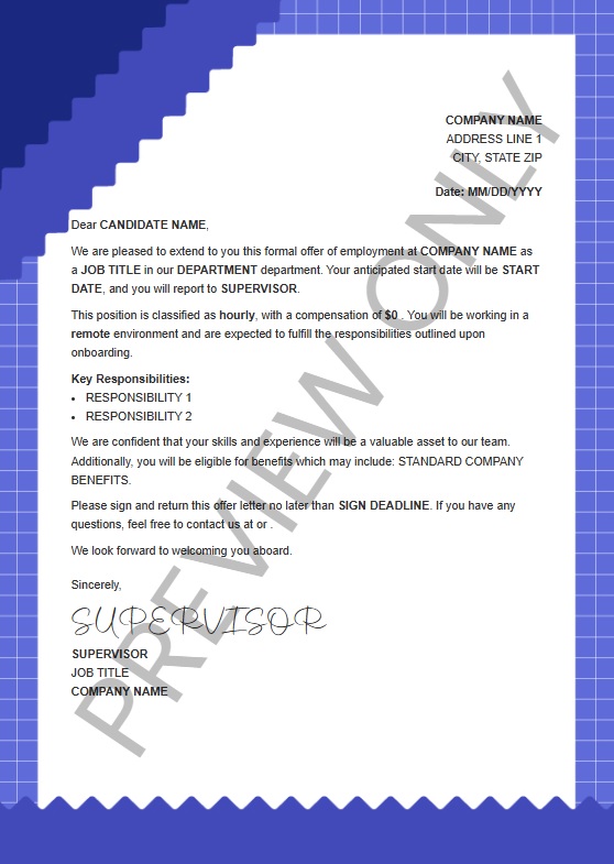 Offer Letter Generator | Create Job Offers in Minutes - Paystubscity